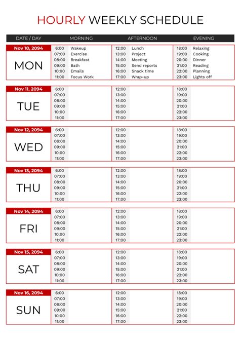 How To Create A Weekly Schedule 9 Steps With Templates Highfile