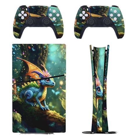 Dinosaurs Cute，3d Ps5 Ps5 Slim Digital Disc Skin Sticker For Console And Controller Skins
