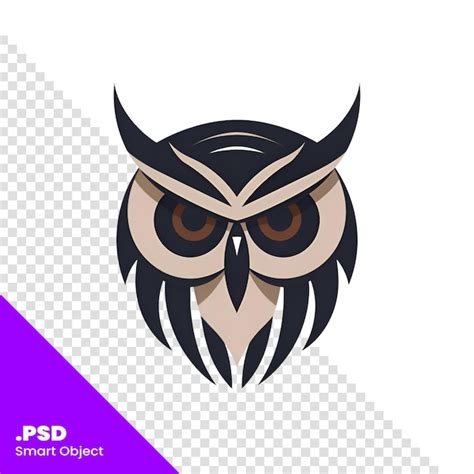 Premium Psd Owl Head Vector Logo Design Owl Head Vector Logo Design