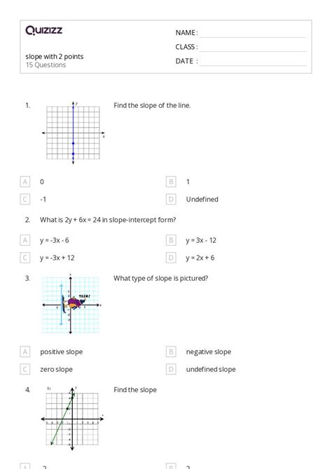Point Slope Form Worksheet