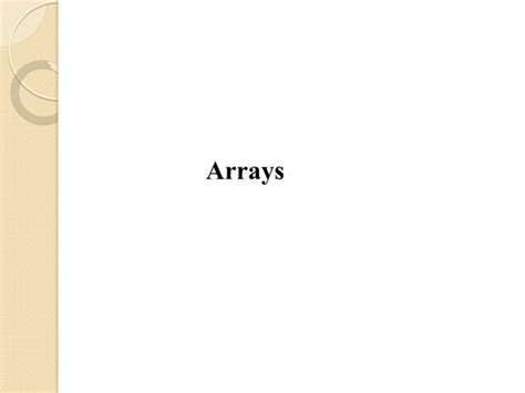 Array Ppt Free Download