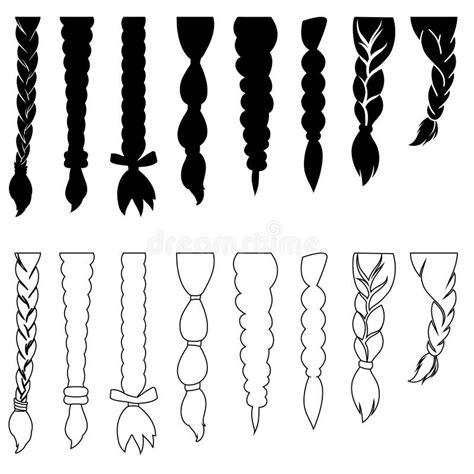 Hair Braided Icon Vector Women S Braid Illustration Sign Hair Symbol Or Logo Stock