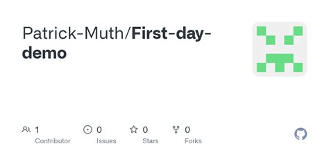 Github Patrick Muth First Day Demo