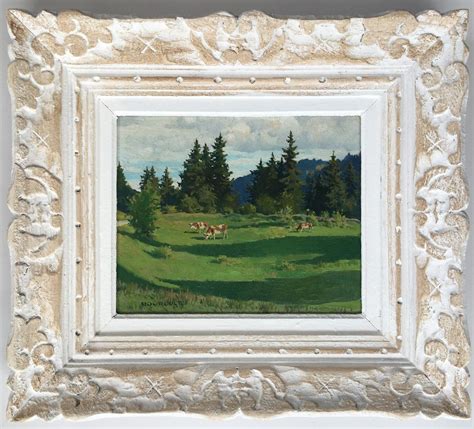 Proantic Tableau Paysage En Franche Comté Par Robert Bouroult 1894 1