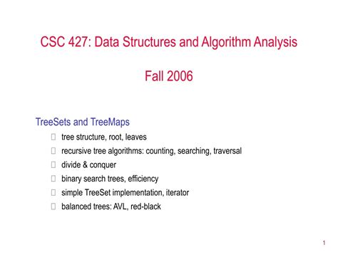 Ppt Csc 427 Data Structures And Algorithm Analysis Fall 2006 Powerpoint Presentation Id8727606