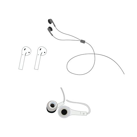 Earbuds Isolated On White Background 11733328 Vector Art At Vecteezy