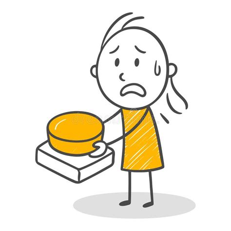 Line Art Character Visual Expressing Hesitation And Tough Choice In