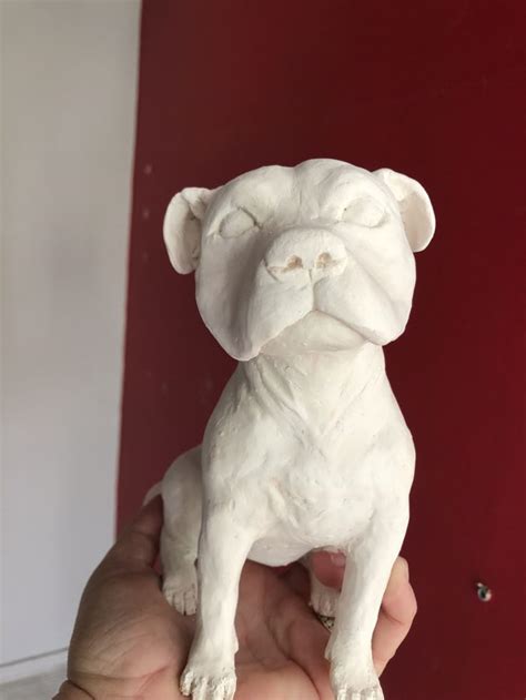 Staffordshire Bull Terrier Sculpture By Louise Mcferran