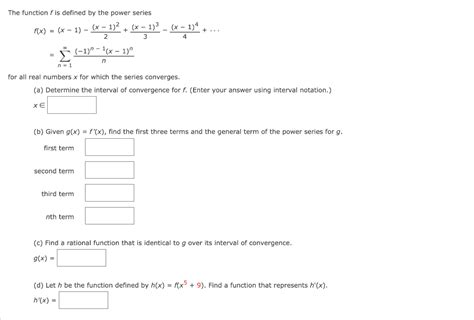 Solved The Function F Is Defined By The Power Series Chegg