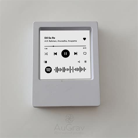 Embrace In Love Spotify Code Photo Engraved Silver Frame