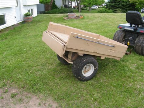 This Is My Lawn Tractor Dump Cart Trailer Diy Lawn Tractor Cart Diy