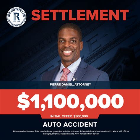 Pierre Daniel 1 100 000 Automobile Accident Settlement Rubenstein Law