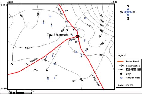 Flow Net Map Of The Study Area Download Scientific Diagram