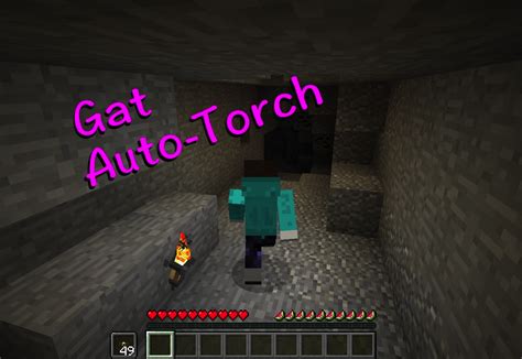 Gat Auto Torch DataPack Minecraft Data Pack