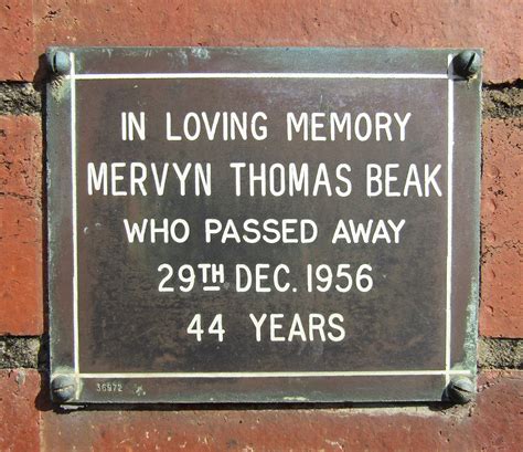 Mervyn Thomas Beak 1912 1956 Find A Grave Memorial