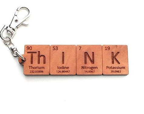 Custom Periodic Table Element Name Key Chain Backpack Clip Custom
