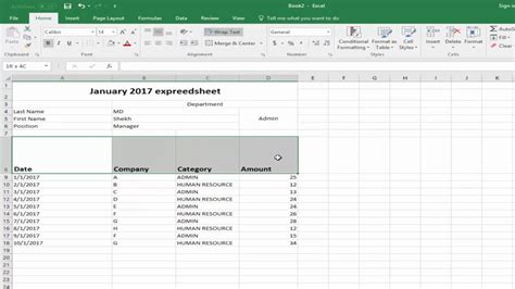 How To Merge And Center Cell In Microsoft Excel 2017 Youtube