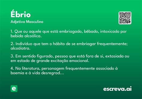 ébrio Significado E Sinônimo Escrevaai