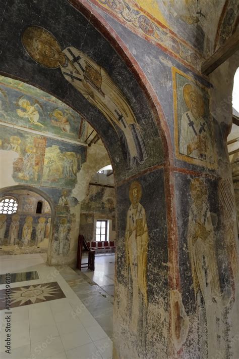 Frescoes Depicting Scenes From The Bible Fulfill The Interior Of Saint Sophia Crkva Sveta