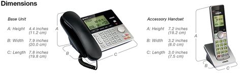 Vtech Cs6949 2 Dect 6 0 Corded 2 Cordless Telephone System Black