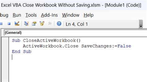 How To Close Workbook Without Saving In Excel Vba Excel Insider