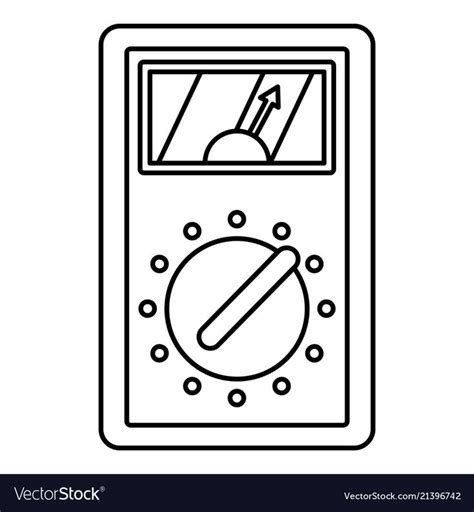 Analog Multimeter Icon Outline Illustration Of Analog Multimeter