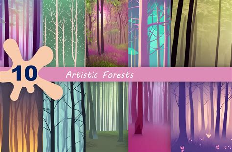 Artistic Forests Graphic By Adithyes · Creative Fabrica