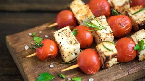 Brochettes Dhalloumi Spicy Recipes Vegetable Recipes Flavorful Recipes