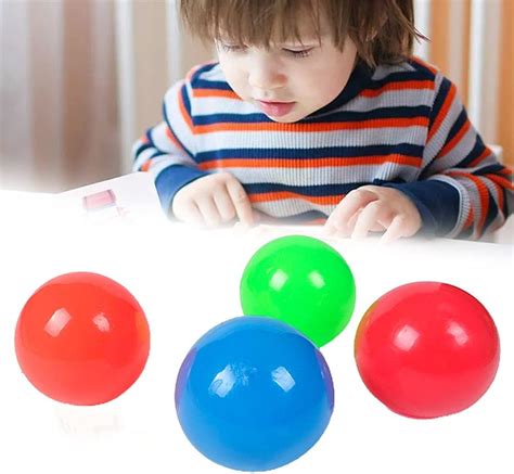 Clfyou Globbles Sticky Ballsceiling Wall Balls Fidget Toys 8pcs