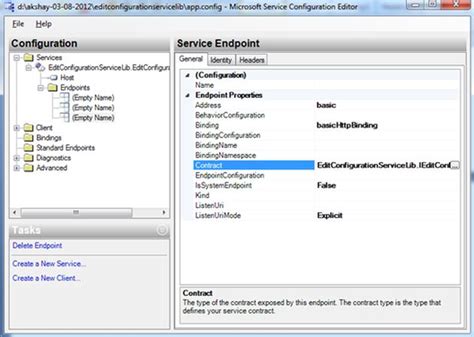 WCF Service Configuration Using Configuration Editor Day