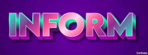 Inform Text Effect And Logo Design Word