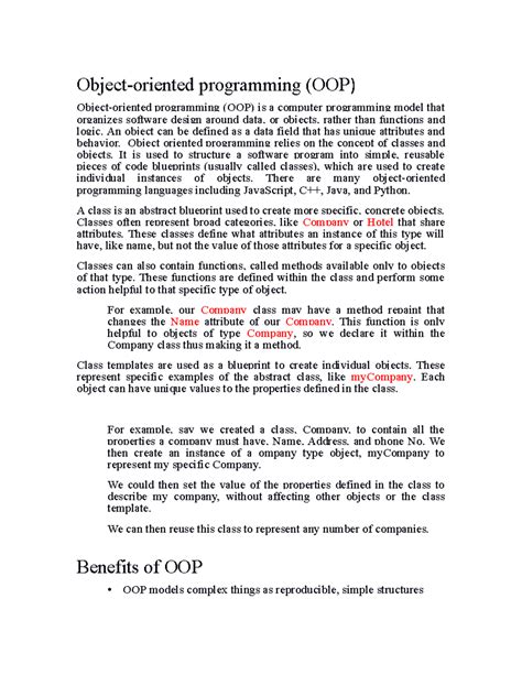 Oops Basics Of Object Oriented Programming Object Oriented Programming OOP Object Oriented