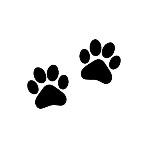 Premium Vector Paw Print Silhouette Vector Icon