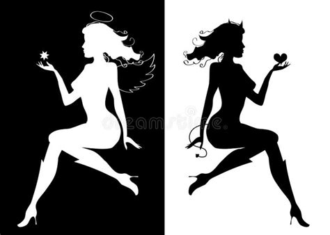 Angel Devil Silhouettes Stock Illustrations 38 Angel Devil