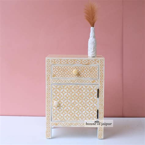 Bone Inlay Side Table Bone Inlay End Table Bone Inlay Bed Side Table