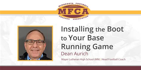 Installing The Boot To Your Base Running Game With Dean Aurich Mayer Lutheran Hs Mn
