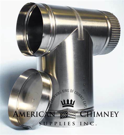 Stainless Steel 2 Part Tee With Tee Cap American Chimney Supplies