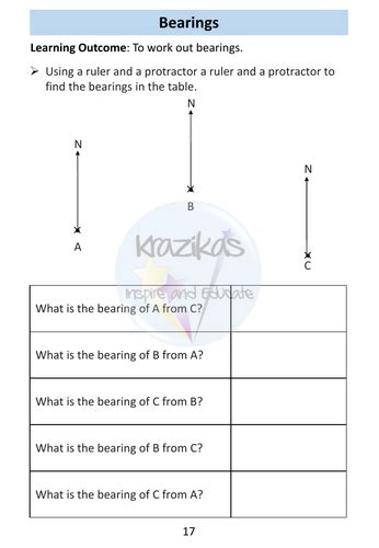 Level 1 Functional Skills Maths Angles And Bearings Workbook