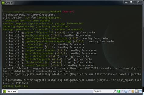 安装并使用 laravel passport 来请求授权令牌（oauth2 0认证方式）