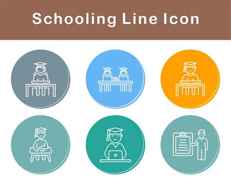 Schooling Vector Icon Set 21427394 Vector Art At Vecteezy