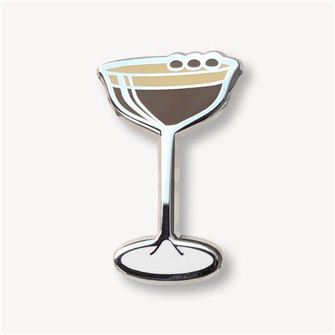 Espresso Martini Cocktail Pin Cocktail Critters