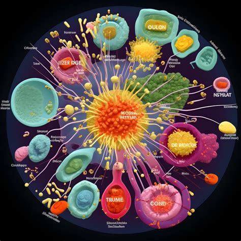 Diagramme Complet Codé En Couleurs De La Structure De Base Des Cellules