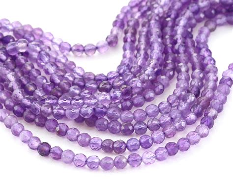 Amethyst Faceted Round 3mm
