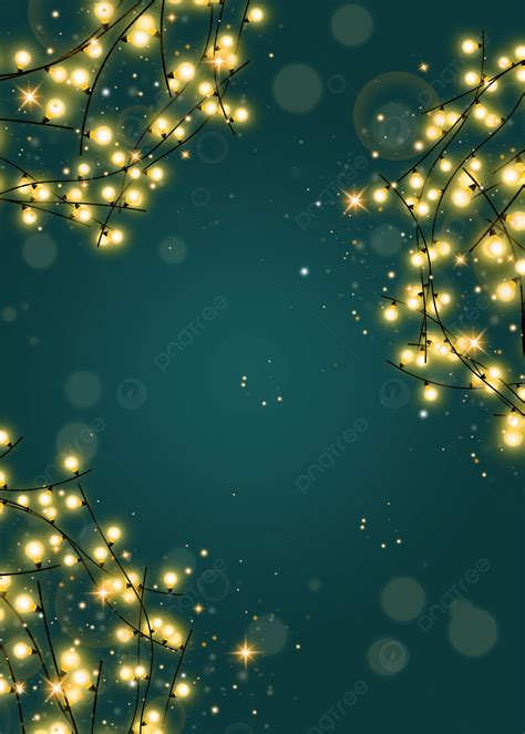 Christmas String Lights On Green Background Wallpaper Image For Free