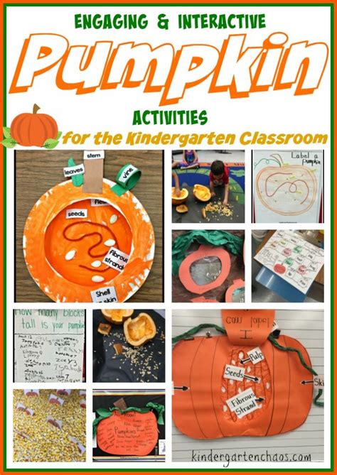 Pumpkin Activities For The Kindergarten Classroom