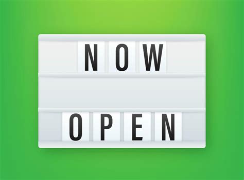 lightbox with now open lightbox banner web design vector stock