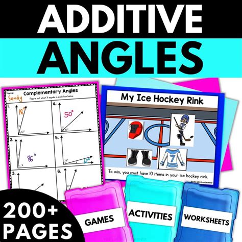 Additive Angles Worksheets 4th Grade Math Unit