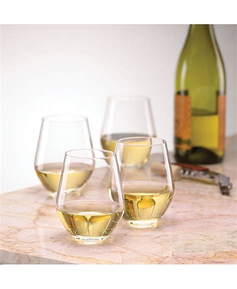 Lenox Stemware Tuscany Classics Stemless White Wine Glasses Set Of 4