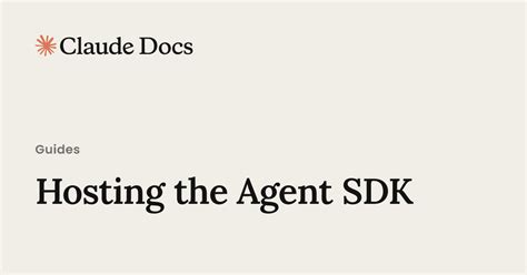 Hosting The Agent Sdk Claude Api Docs
