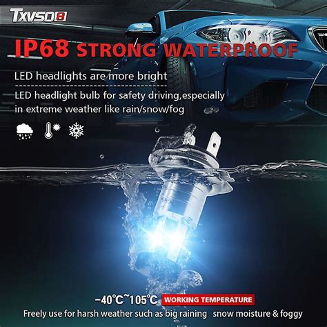 110w 30000lm H7 Led Car Headlight Conversion Globes Canbus Bulbs Beam